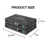 China Zero Latency Fiber Optic HDMI Extender with 10km Transmission 4K60 Resolution and KVM RS232 Support for sale