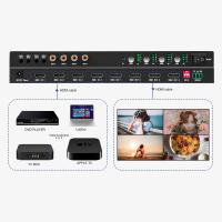 China 4K60 HDMI Matrix Switch 4 in 4 Out with HDMI 2.0 Support for Multi-Screen Control for sale
