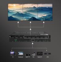China 4K60 Video Wall Controller 1 into 6 out HDMI Video Wall Processor with 3840x2400@60Hz and 180° Rotation for Multi-Screen Display for sale