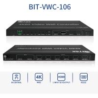 China 4K60 Video Wall Controller with 1 into 6 Out HDMI Video Processor and Low Power Conduction Cooling for sale