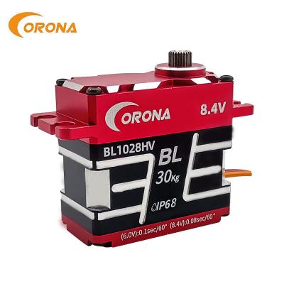 China 30kg High Torque Brushless Servo Motor 180 Degree 8.4V BL1028HV for RC Racing Car for sale