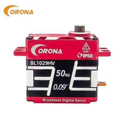 China CORONA BL1029HV 50kg 180 Degree Brushless Servo Motor Full Metal Gear for RC Racing Car for sale