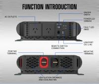 China LVD ROHS Multifunction Power Supply Converter 12V To 220V Vehicle 1500w Sine Wave Inverter for sale