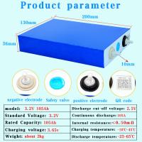 China 3.2v Lifepo4 105ah CATL Prismatic Battery Cells For 12v 24v Ev Rv Solar Storage System for sale