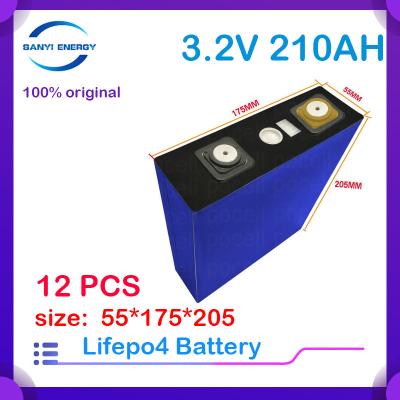 China Grade A EVE 3.2v Lifepo4 210ah Lithium Ion Prismatic Battery Cells For Solar System for sale
