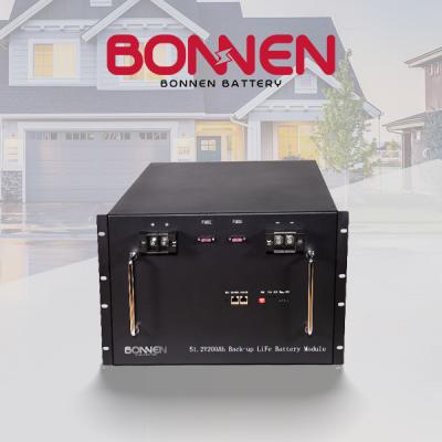 China 48V 200Ah Home Solar Battery Backup Systems 9.6kWh LiFePo4 Server Rack Battery for sale