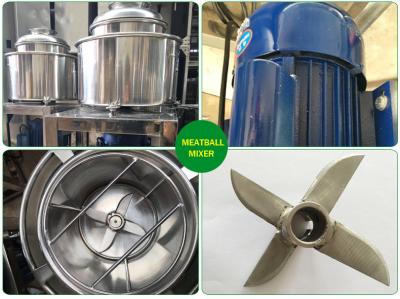 China Multi Function Meat Beater Machine Stainless Steel Double Barrel Beef Balls Fish Balls for sale
