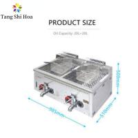 China Countertop Gas Fryer Machine French Fries Stainless Steel for sale