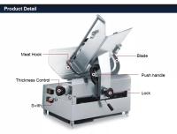 China 550W Meat Cutter Machine Table Top Automatic Frozen Meat Slicer Cutting Machine for sale