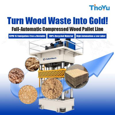 China 1250 ton Single Mould Sawdust Preessed Wood Pallet Machine for sale