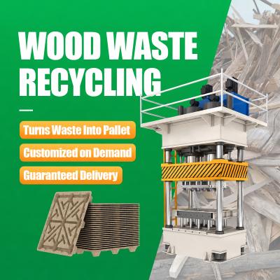 China 1200*1000 mm Automatic Double Molds Wood Pallet Machine in India for sale