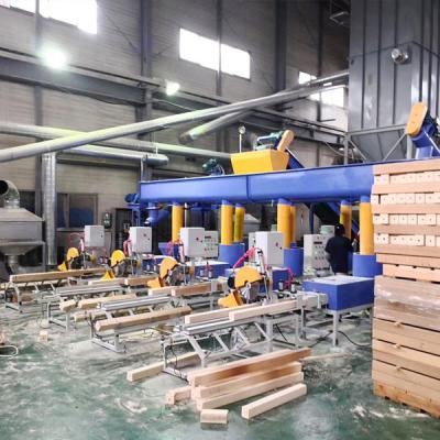 China Automatic Hot Press Compressed Wood Pallet Block Feet Machine for sale