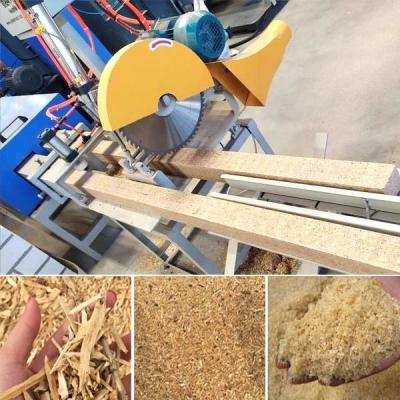 China Italy Double Head Sawdust Wood Square Pallet Blocks Machine for sale