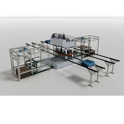 China 1200*1000 mm Automatic Double Molds Wood Pallet Machine in India for sale