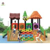 China Wooden Childrens Play Equipment Multifunctional Combination Climbing Playground Slide for sale