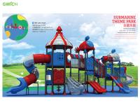 China Kids Zone Outdoor Playground Equipment Kindergarten Plastic Slides Play Set for Children for sale