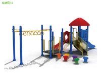 China Children Outdoor Playground Equipment Colorful Design Plastic Slide Set Playground for sale