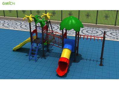 China Multicolor Outdoor Playground Toy Combination Playground Slide Set Anti Static for sale