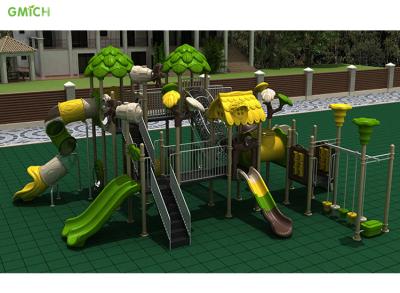 China Kid'S Entertainment Plastic Outdoor Slide Set Amusement Park Combination Playground for sale