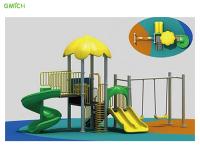 China GMICH Large Capacity Plastic Swing Slide Children Outdoor Playground Equipment for sale