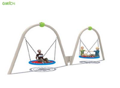China Kids Playground Equipment Plastic Swing Slide Set Outdoor For Kindergarten UV Proof for sale