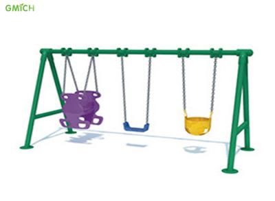 China Kids Outdoor Playground Equipment Amusement Park Safety Plastic Swing Slide Hot Sale for sale