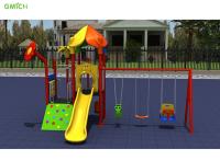 China Children Amusement Park Play Zone Outdoor PlaygroundPlastic Slide With Swing Play Ground for sale