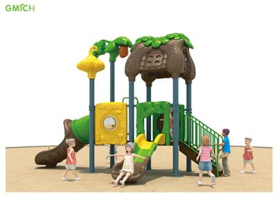 China Children Outdoor Playground Equipment Plastic Slide With Swing Set High Quality Amusement Park for sale