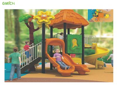 China Kids Playground Equipment Kindergarten Plastic Slides Set Outdoor Play Ground for sale