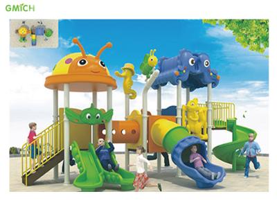 China Children Outdoor Playground Equipment Customize Amusement Plastic Small Slide Set Adventure Park for sale