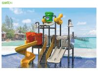 China Free Custom Design Kids Water Slide Splash Water Park Equipment 350*350*470CM for sale