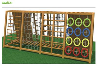 China Anti Uv Wooden Play Structure Outdoor Equipment High Performance for sale