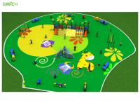 China Outdoor Childrens Plastic Slide Set Colorful City Park Playground Equipment For Resort Hotel for sale
