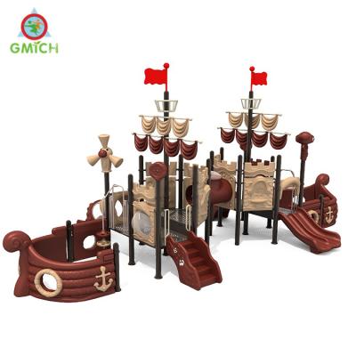 China Pirate Ship Series Park Garden Resort Area Fun Playground Outdoor Children's Game Play Equipment Children Playground Plasitc Slides for Sale for sale