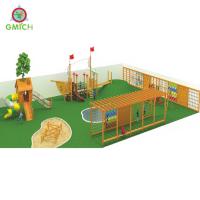 China Garden Wooden Playground Equipment New Design Children Climbing Amusement Toys Safe and Durable Playground Slide for Kids for sale
