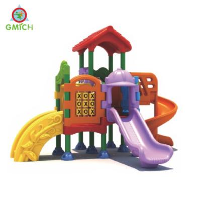 China Kindergarten Outdoor Play Equipmnet Park Game Play House Eco-friendly Material Plastic Slide Sets Factory Direct for sale