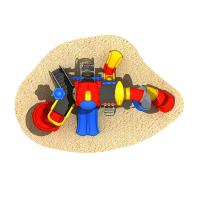 China Environment Friendly Material Outdoor Park Playground Children Play Toys Durable Slides Amusement Sets for sale