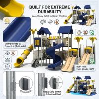 China Supporting Equipment For Community Park Slides Outdoor Leisure Area Playground Sets for sale