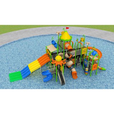 China Splash Pad Equipment and Water Park Design Water Play Equipment Kids Slides for sale