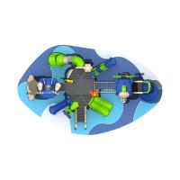 China Kids Playground Plastic Slide Durable Outdoor Play Equipment for Public Areas for sale