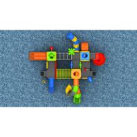 China Water Park Equipment Commercial Splash Pad for Public Park Aqua Slides Sets for sale