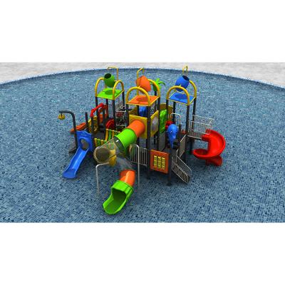 China Water Park Equipment Commercial Splash Pad for Public Park Aqua Slides Sets for sale