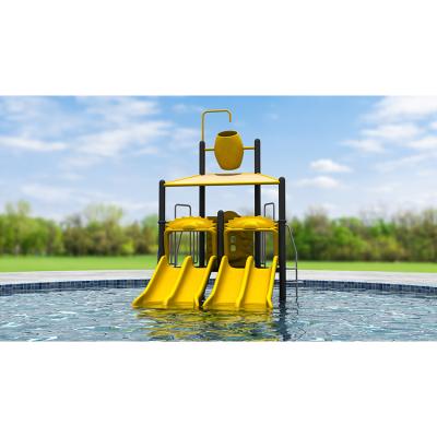China Outdoor Mini Water Park Equipment Splash Pad Water Playground Children Pool Slides for sale