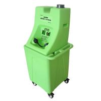 China Green Portable Emergency Eyewash Station 14 Gallons 53 Liters Gravity Fed System with 15-Minute Flow for sale