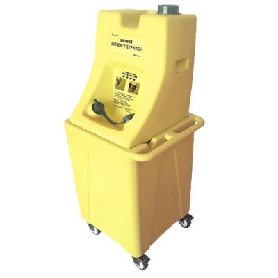 China 14-Gallon Portable Gravity Fed Eyewash Station with 15-Minute Flow - HDPE Construction for Emergency Eye Irrigation for sale