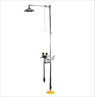 China BH30-6012 Stainless Steel Freeze Resistant Eyewash Buried Double Pole Emergency Shower 120-180L/min Flow for sale
