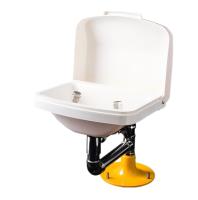 China BH35-2011 Compact Countertop Stainless Steel Eyewash with White Linkage - ANSI Z358.1-2014 Compliant Emergency Station for sale