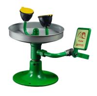 China BH35-1011L Green Countertop Eyewash Station with Push Handle Activation - ANSI Z358.1-2014 Compliant Safety Equipment for sale