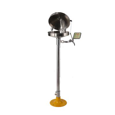 China Standard Vertical Eyewash Station with Stainless Steel Linkage Flip-Flop and 304 Stainless Steel Construction for sale