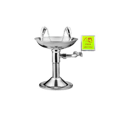 China Standard Countertop Eyewash Station with 304 Stainless Steel Push Handle Valve and 3.0mm Thickness Pipes for sale